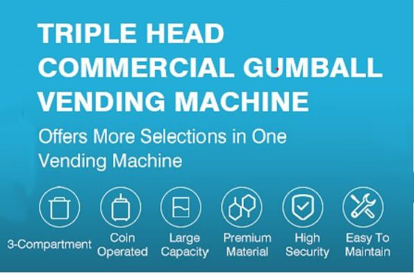Qulity Triple Head Gumball Machines: Triple Earnings, Factory Prices ...